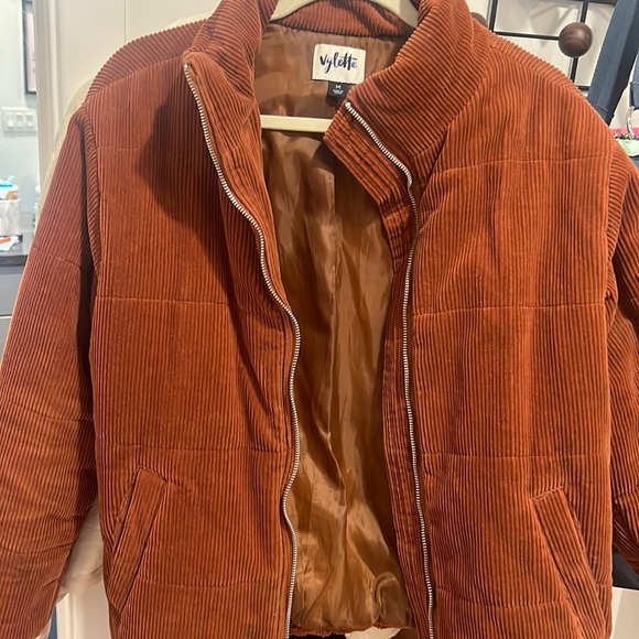 Kohl's | Jackets & Coats | Suede Burnt Orange Puffer Jacket | Poshmark